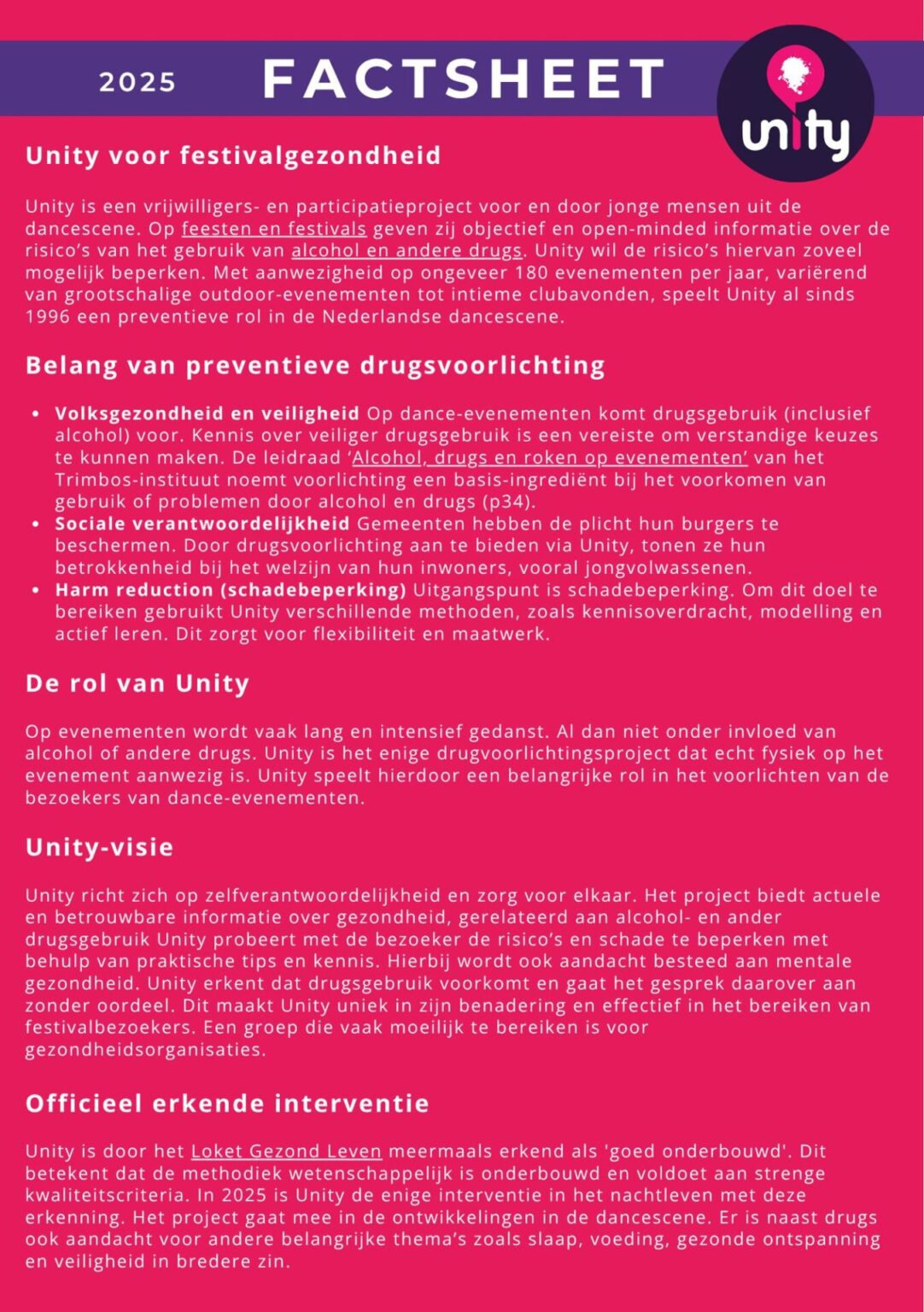 Unity factsheet 2025 p1 | Unity